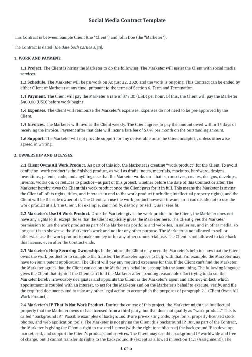 Vendor Take Back Agreement Template